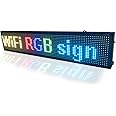 Amazon.com : LED display with WiFi+USB, P10 RGB color sign 40" x 8 ...