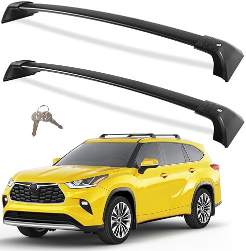 Lockable Roof Rack Cross Bars 260lbs Fit for Toyota Highlander 2020 ...