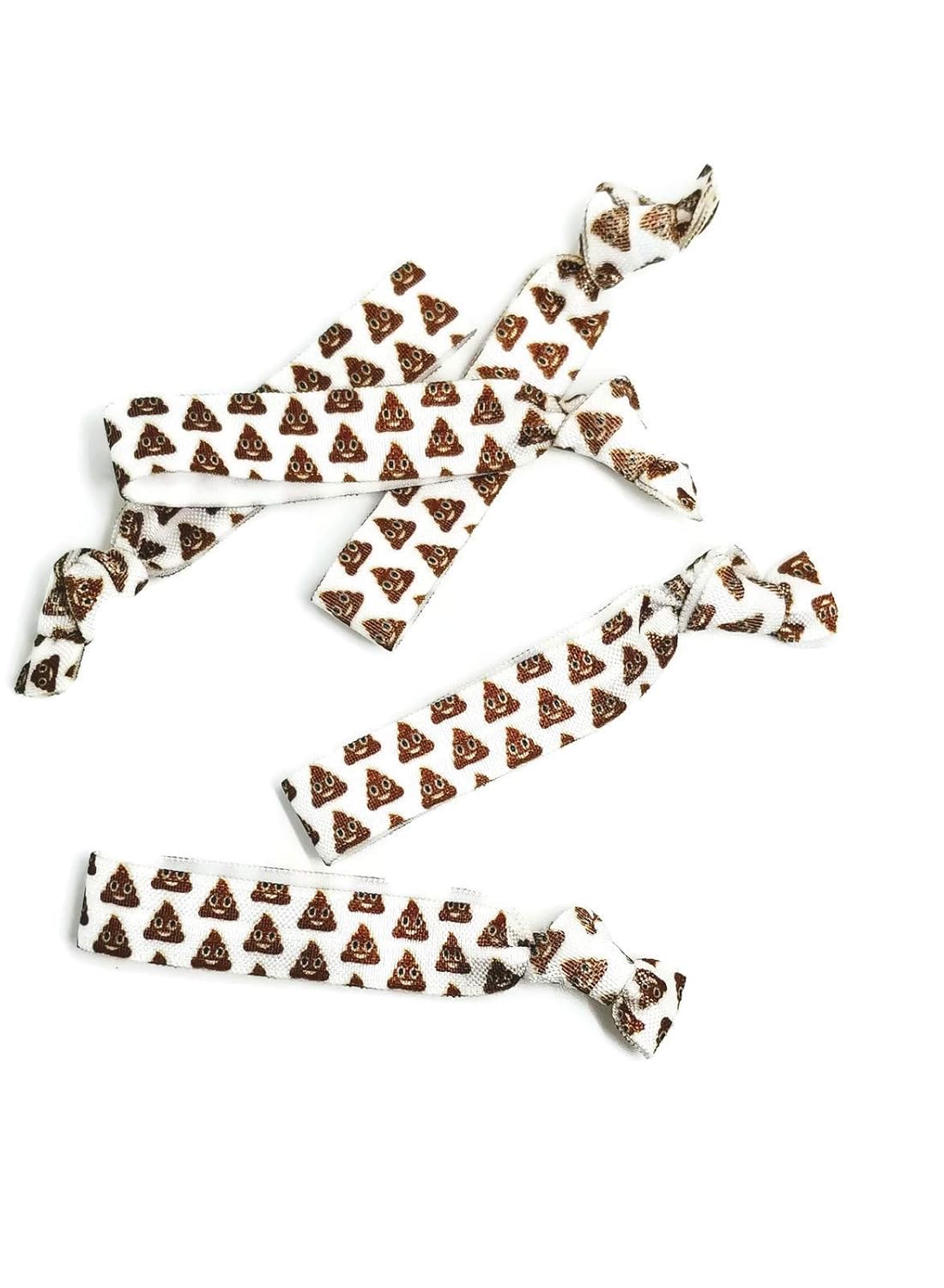 Amazon.com: 10 Poop Emoji Ties/Bands/Hairties/Bracelets: Handmade