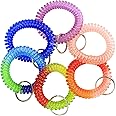 Amazon.com : BIHRTC 6 Pcs Wrist Coil Wrist Keychain Mix Color Plastic ...