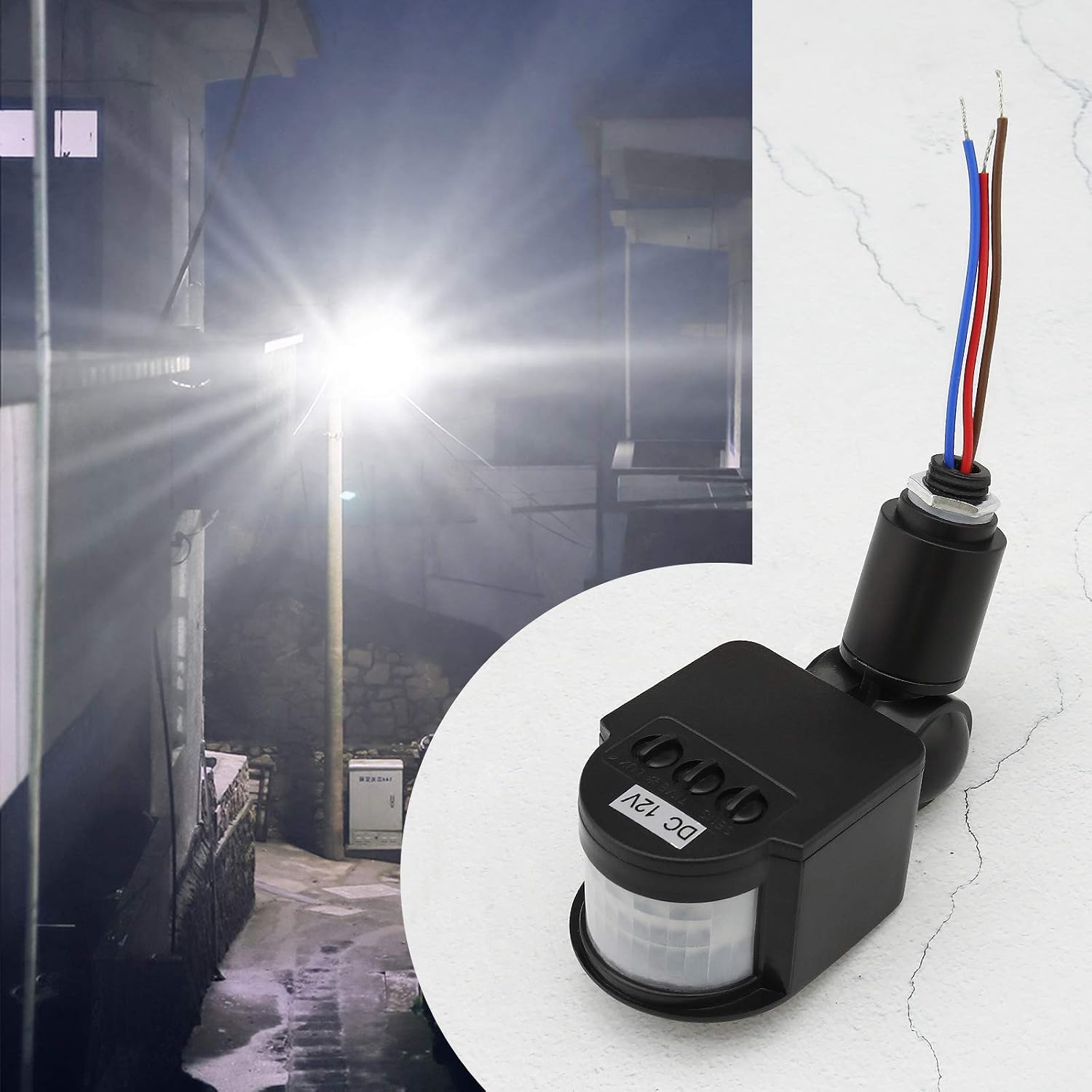 DC 12V Automatic PIR Infrared Motion Sensor Intelligent Switch Black ...