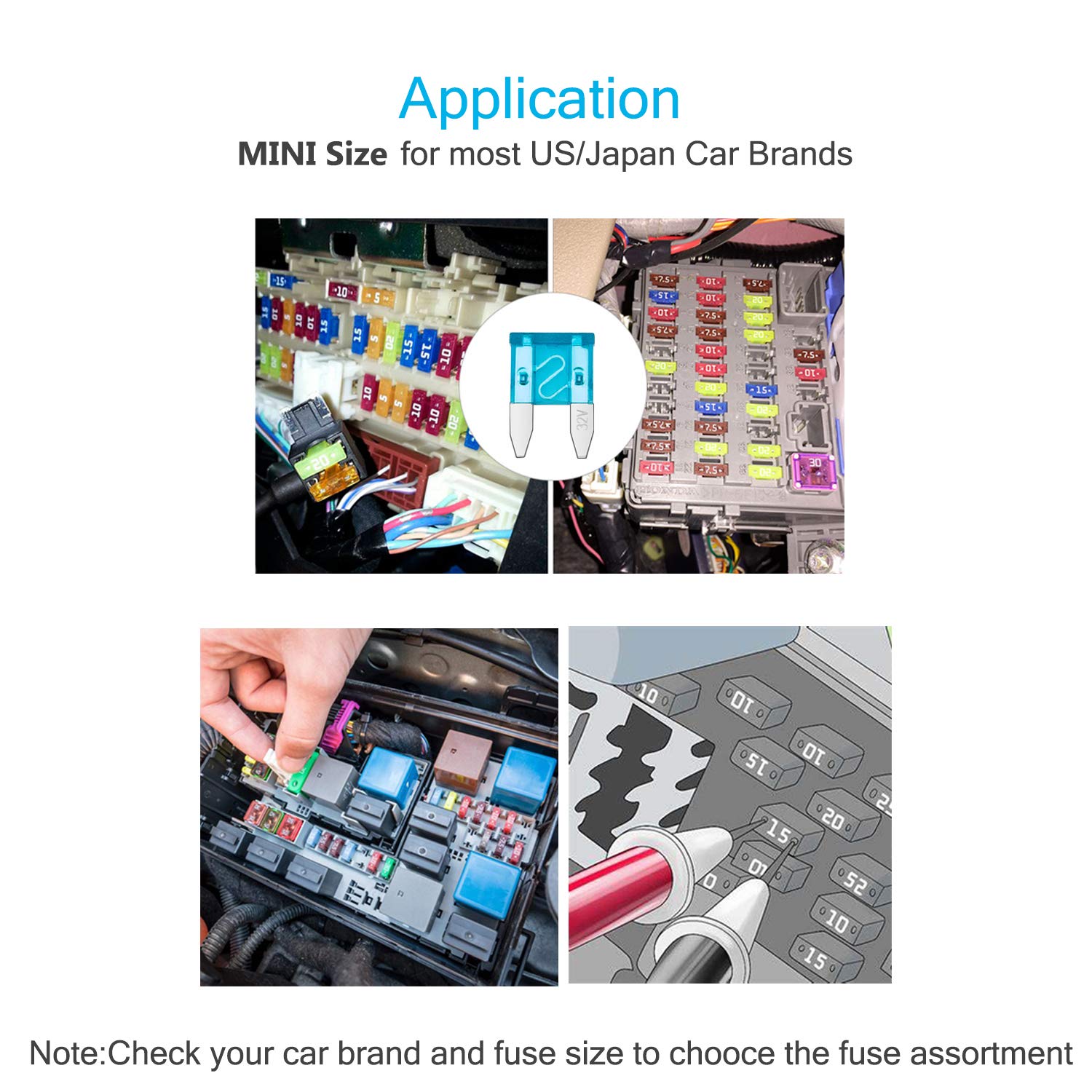 Mua Chanzon UL Listed 2A Mini Blade Fuse ATM/APM 10Pcs 2 Amp 32V Auto ...