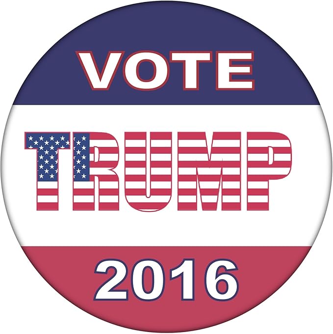Vote Trump 2016 - 59mm Badge USA President/Presidential United States ...