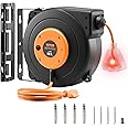 Amazon.com: VEVOR Retractable Extension Cord Reel, 50 FT Heavy Duty 14AWG/3C SJTOW Power Cord ...