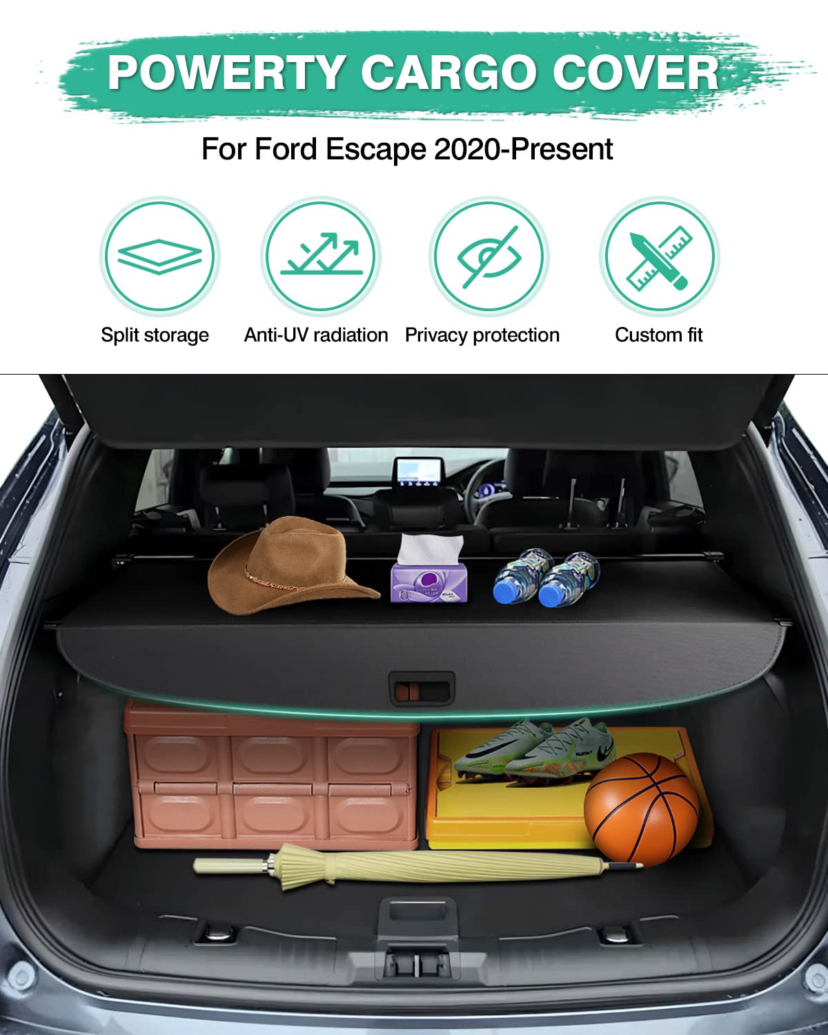Mua Powerty Cargo Cover for 2020-2023 2024 Ford Escape Accessories ...