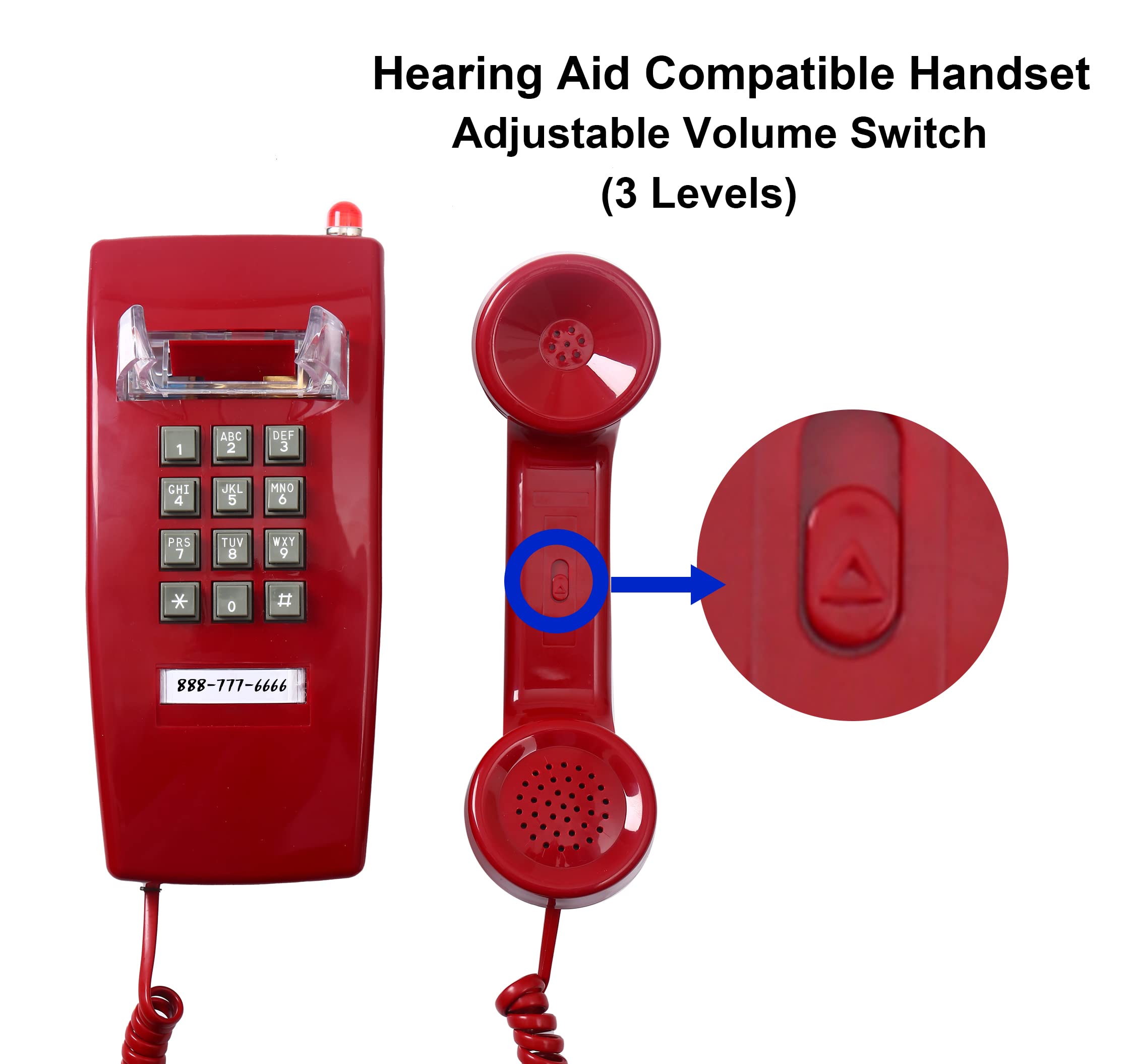 Mua Traditional Red Wall Phones for Landline Mechanical Ringing ...