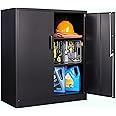 Amazon.com: 36 inch Metal Storage Cabinet with Doors and Shelves,Small ...
