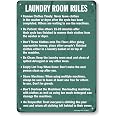 Amazon.com: SmartSign Vintage 'Laundry Room Rules - Remove Clothes, Be ...