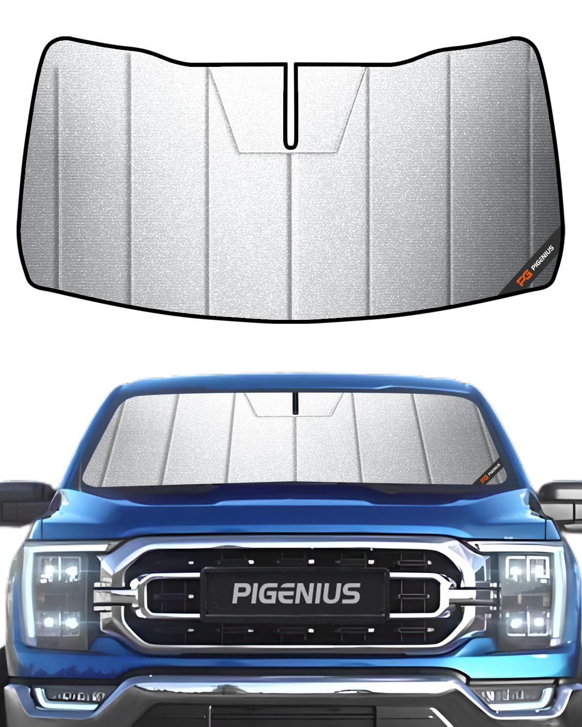 Pigenius Windshield Shade for Ford F-150 2015-2020 Front Window ...
