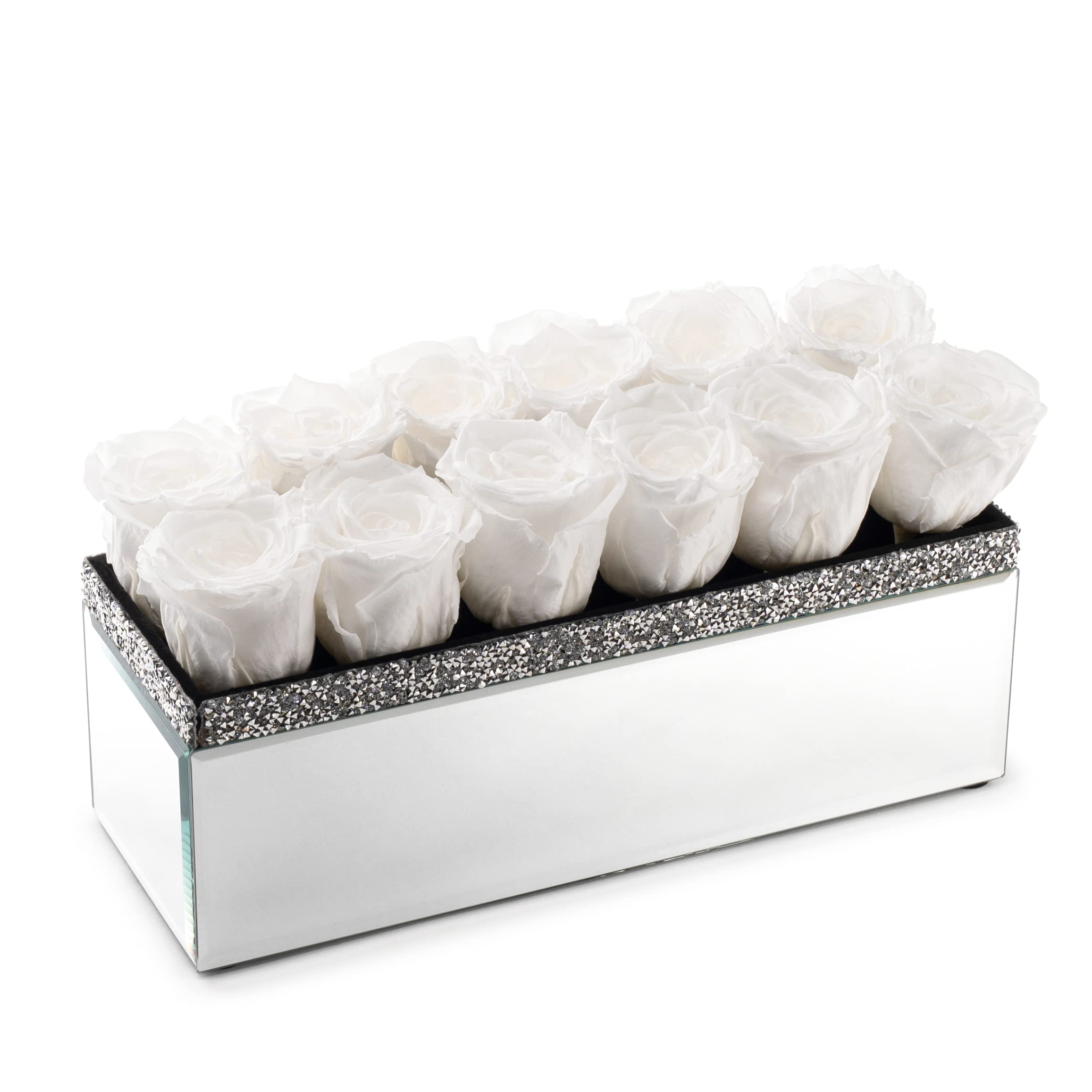 SOHO FLORAL ARTS | Extra Large Mirrored Vase Pave Accent | Preserved ...