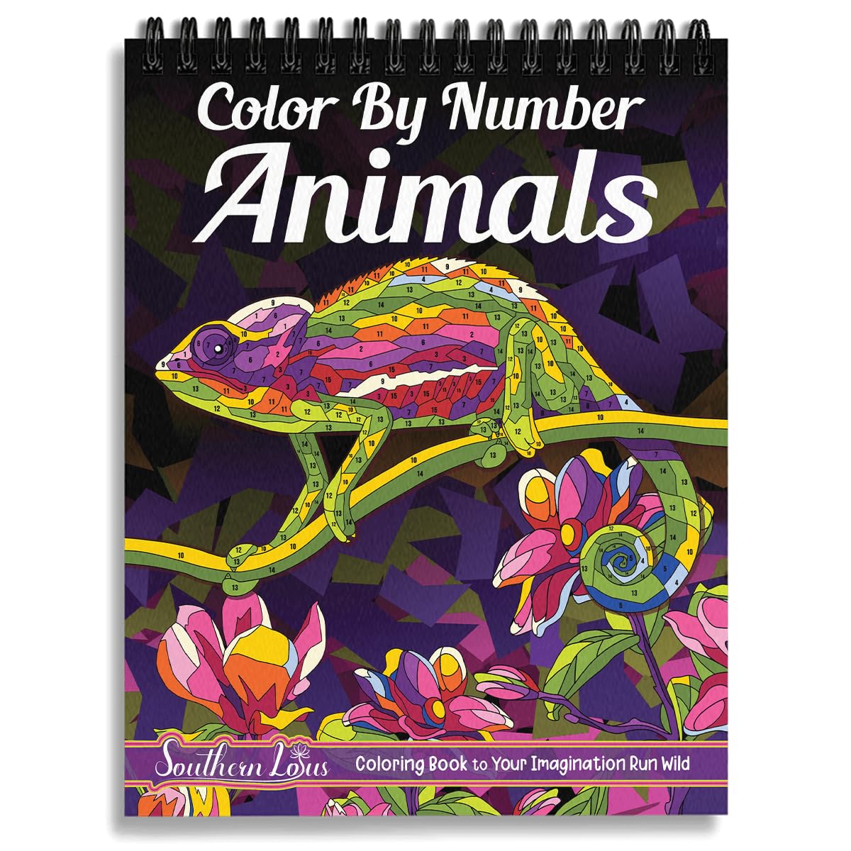 Mua Color by Number Animals Spiral Coloring Book Wirebound Papers with ...