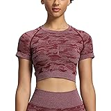 Women's Workout Vital Short Sleeve Seamless Crop Top Gym Sport Shirts at Amazon Women’s Clothing ...