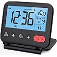 NOKLEAD Digital Travel Alarm Clock for Bedroom Office: Small LCD Desk ...