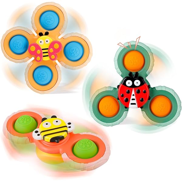 Spinning Fidget Toys Suction Suction Cup Spinner Rattle Suction Cups ...