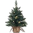 Amazon.com: Pre-Lit Artificial Mini Christmas Tree,20 inch Miniature ...