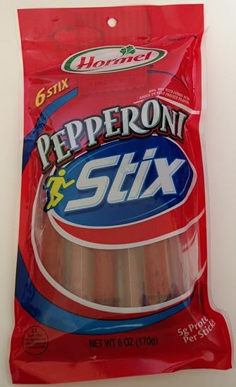 Hormel Pepperoni Stix (Single Bag with 6 Stix) 6oz - Gluten Free ...
