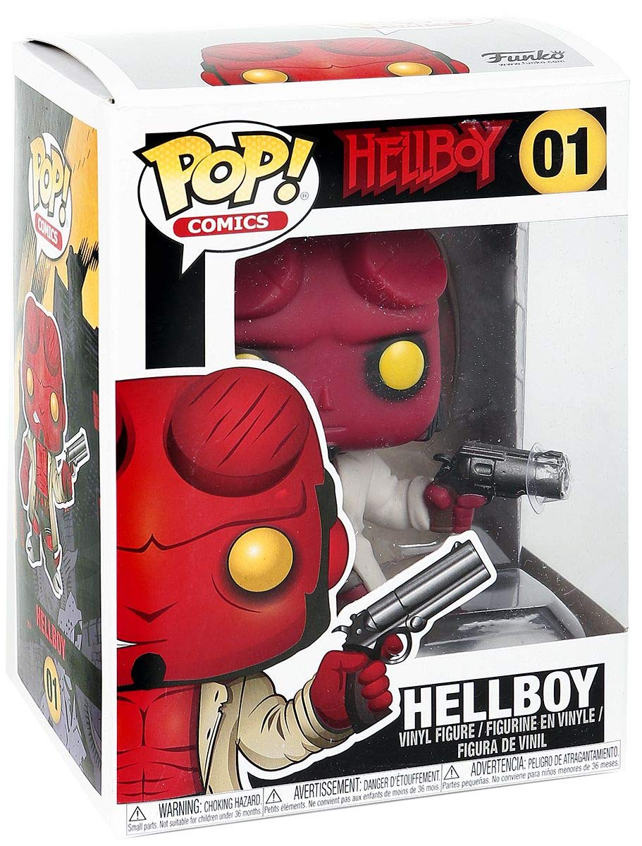 Amazon.com: Hellboy Comic Hellboy with Jacket Pop Vinyl Figure #01 ...