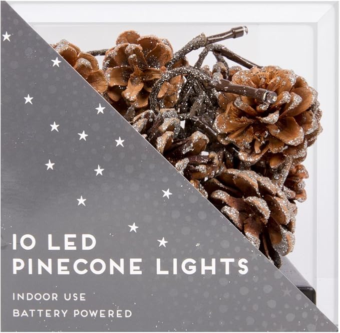 10 LED Christmas Pine Cone Lights: Amazon.co.uk: Kitchen & Home