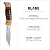 HELLE Sigmund - Outdoor Camping Knife, Stick Tang Stainless Steel Fixed ...