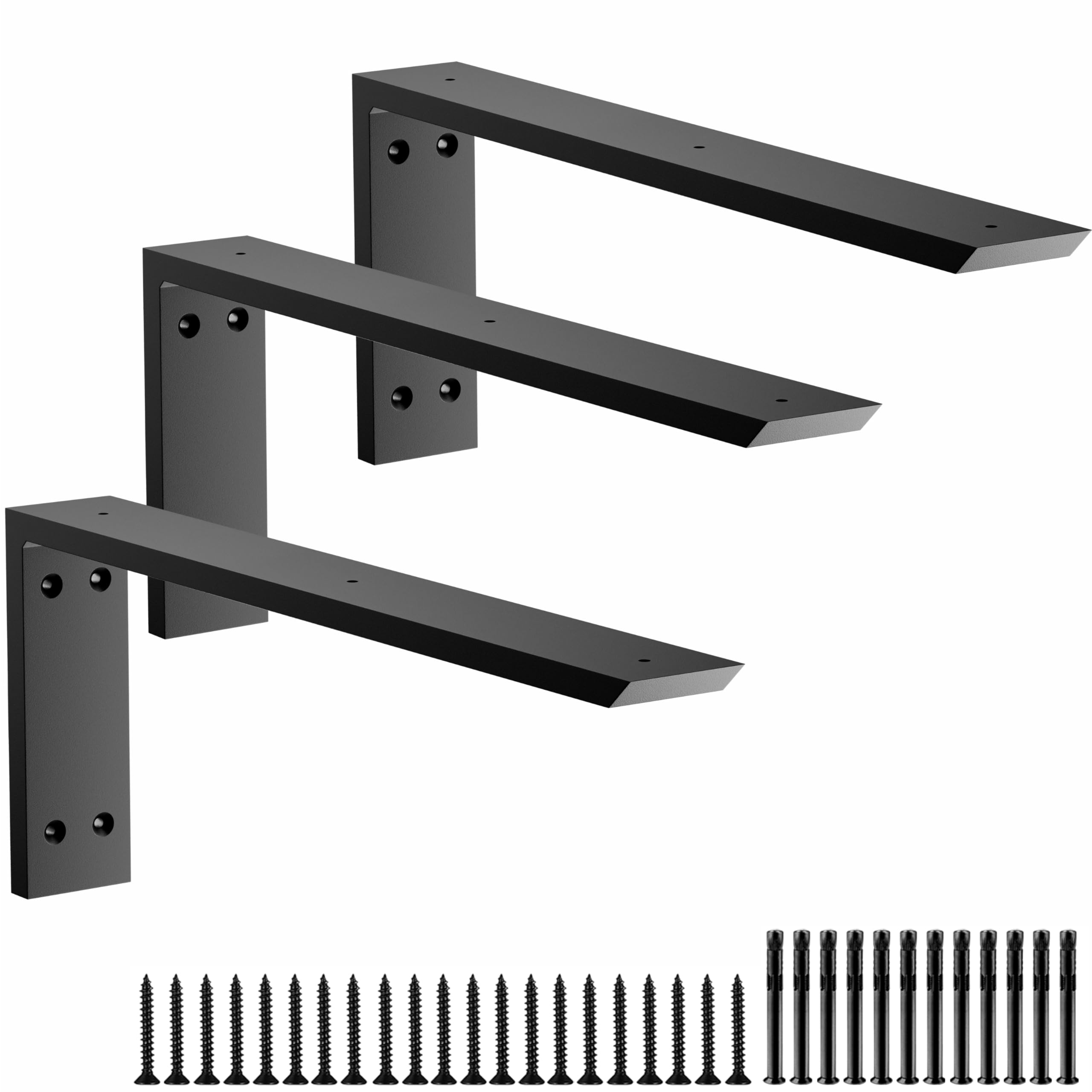 Premium Heavy Duty Countertop Brackets 20 inch 3 Pack (2/5" Thick ...