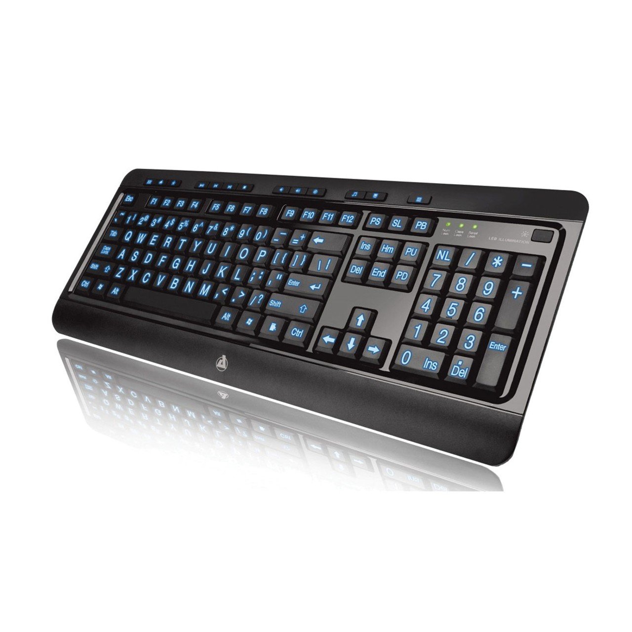 Azio Large Print Tri-Color Backlit Wired Keyboard (KB505U) | The ...