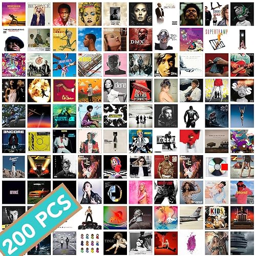 200 Unique Album Covers Square Printed Photos Album Cover Collage Kit ...