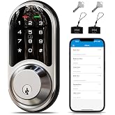 Veise RZ07 Fingerprint Smart Lock, 7-in-1 Smart Locks for Front Door ...