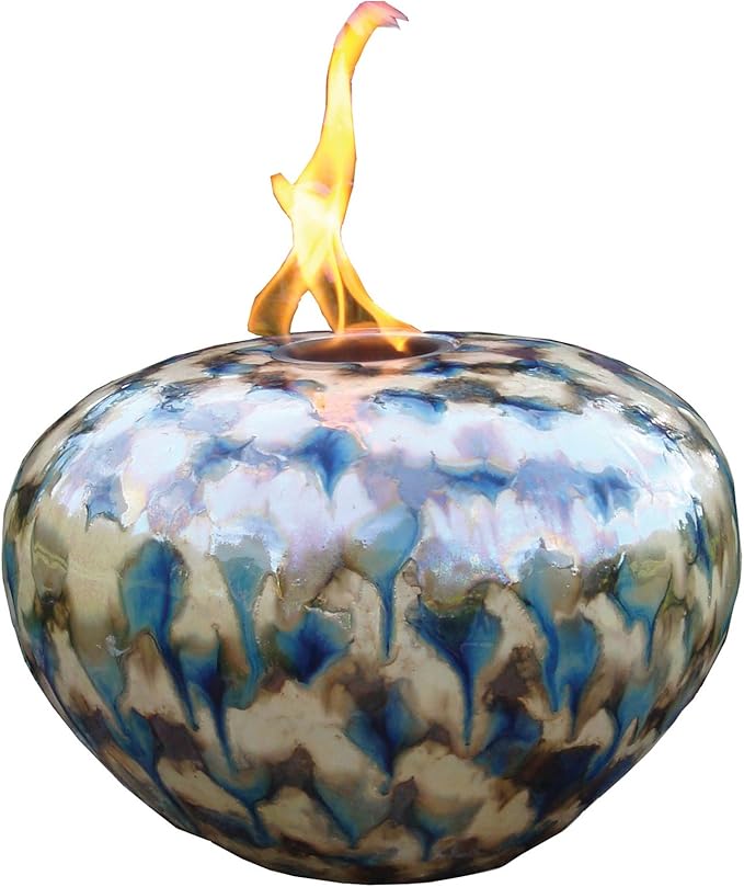 Amazon.com : Bird Brain Arani Firepot, Blue Pearl : Fire Pits : Garden ...