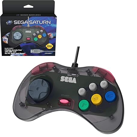 Mua Retro-Bit Official SEGA Saturn USB Control Pad for PC, Mac, Steam ...
