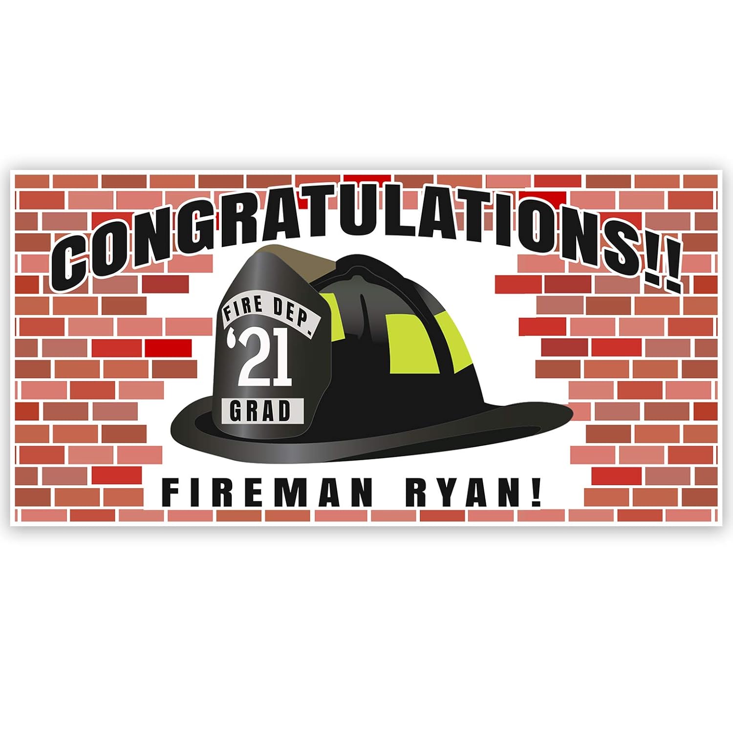 Amazon.com: Firefighter Graduation Banner: Handmade