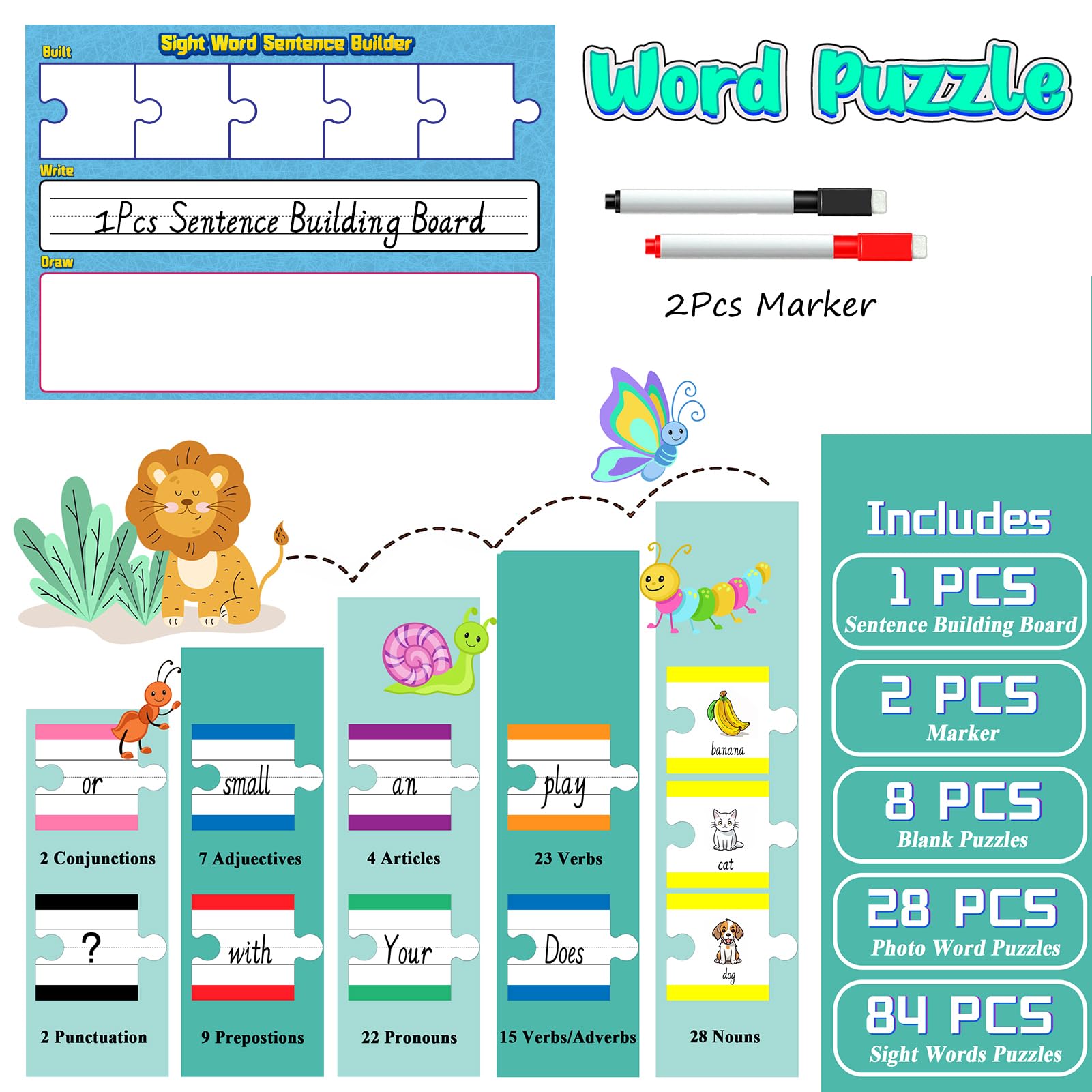 Mua Sentence Building, Sight Word Builder Cards for Early Reading ...