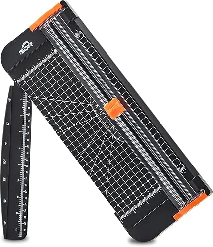 ISDIR Guillotine Paper Cutter 12" with Integrated Pressure Bar – Heavy ...