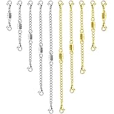 Amazon.com: Ofiuny Necklace Extender Magnetic Necklace Clasp Silver and ...
