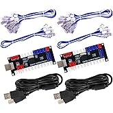 Amazon.com: Easyget 2 Player Zero Delay Generic Game Controller USB to Joystick for MAME ...