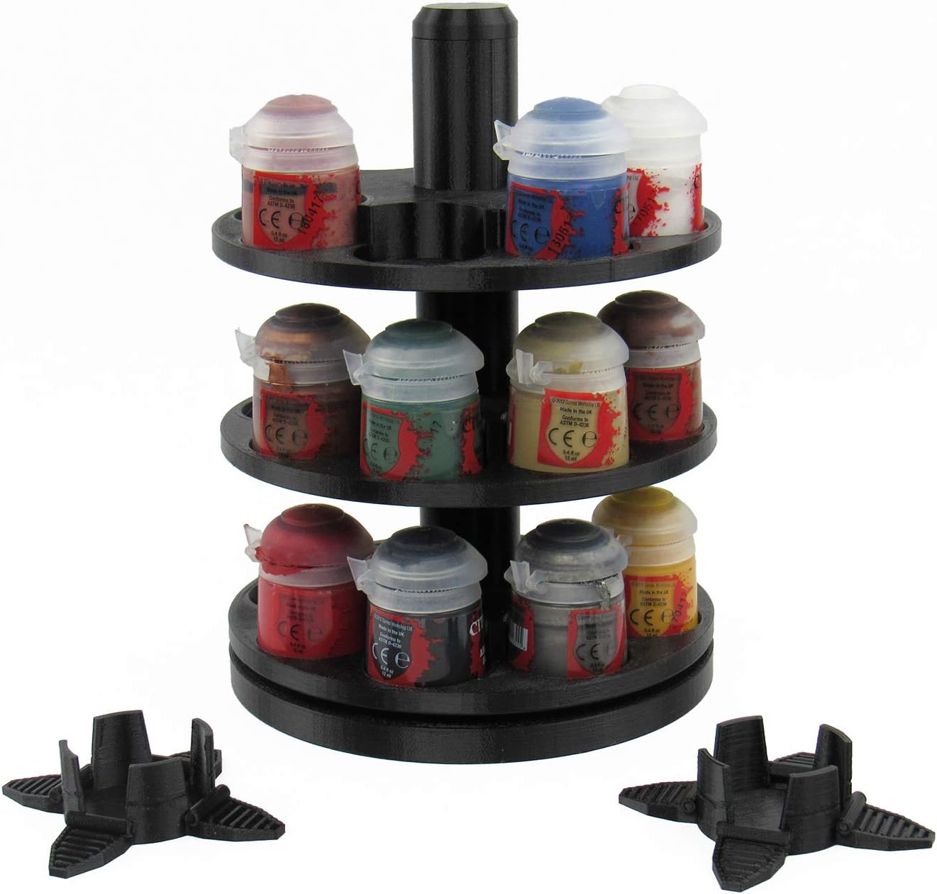 EnderToys 3-Tier Spinning Paint Rack, Compatible with Citadel Paints ...