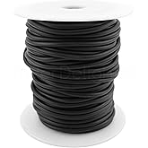 Amazon.com: CleverDelights Black Solid Rubber Cord - 75 Feet - 3mm (3/ ...