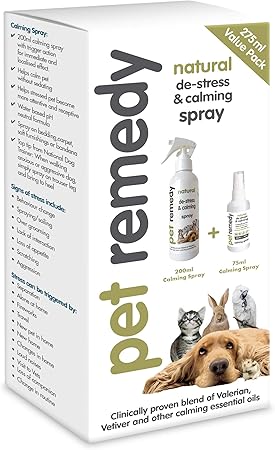 Pet Remedy Calming Spray 275ml Value Pack | Dog Anxiety Relief and Cat ...