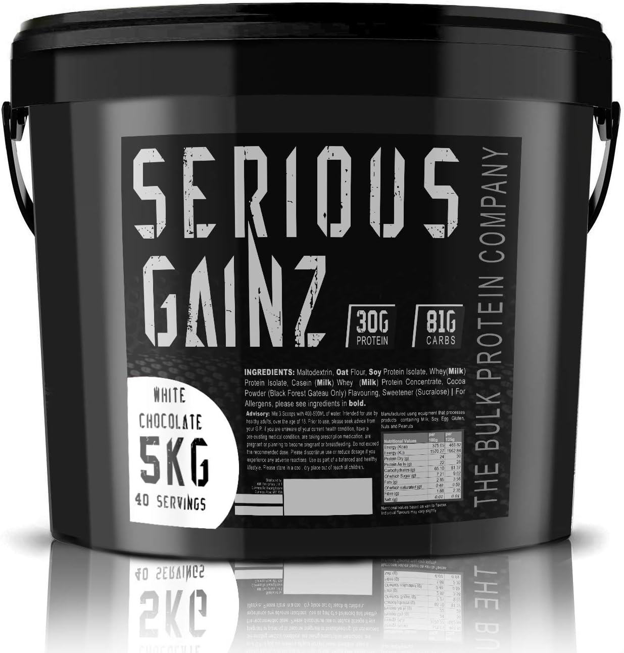 The Bulk Protein Company – Serious Gainz – Mass Gainer Protein Powder ...