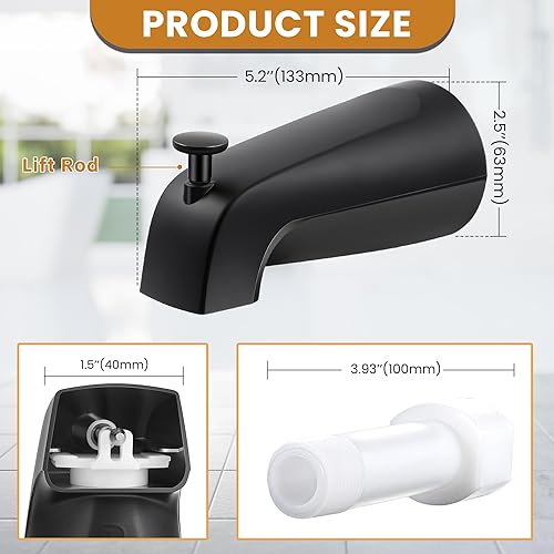 Bathtub Diverter Spout Bathtub Faucet Easy To Install Tub Spout With ...