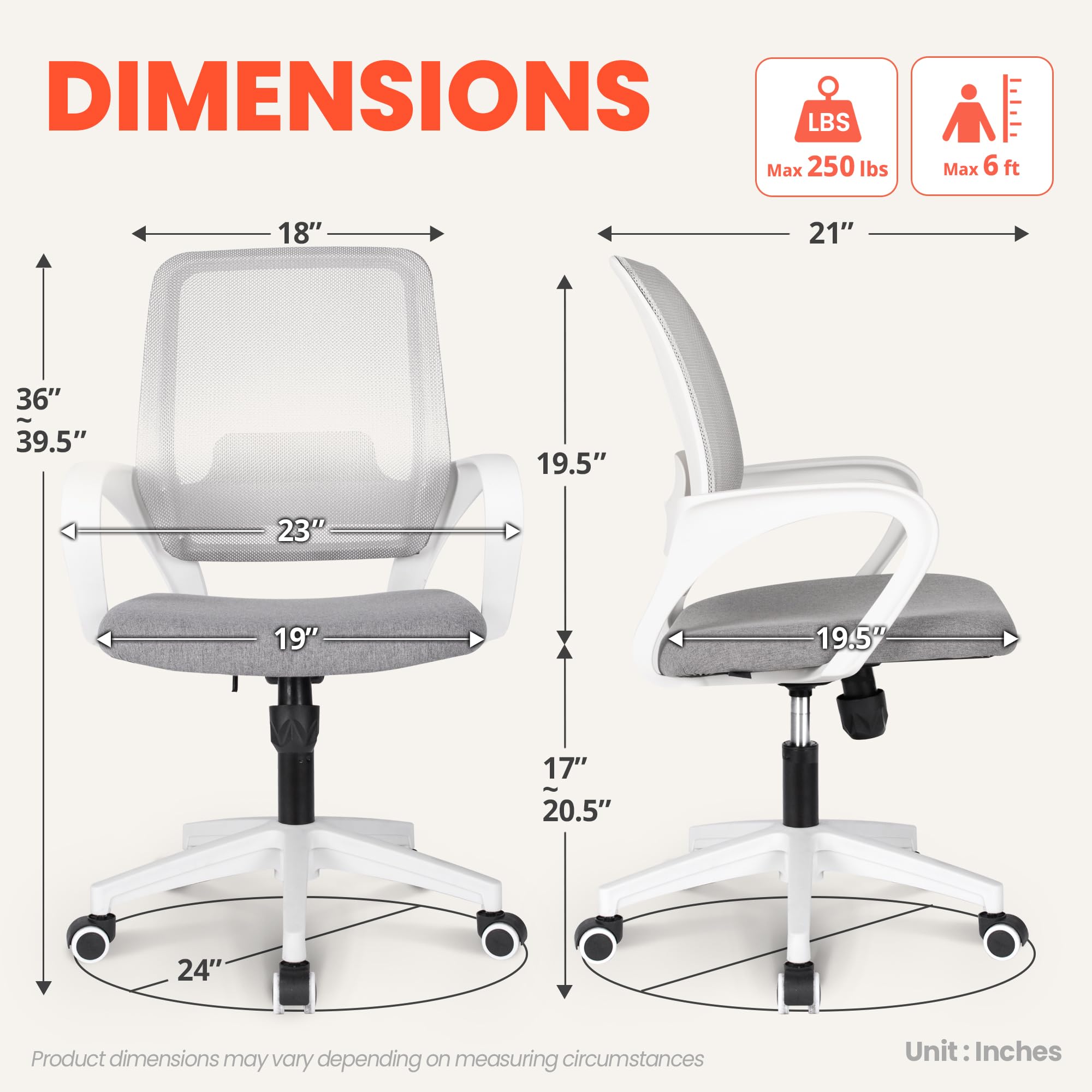 NEO CHAIR Office Chair Ergonomic Desk Chair Mesh Computer Chair Lumbar ...