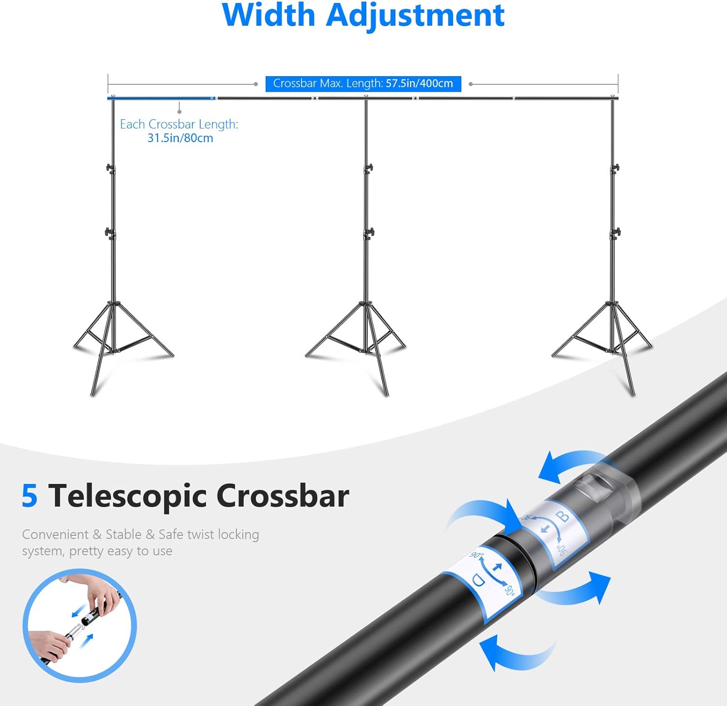 Neewer Photo Video Studio Backdrop Stand 10x13Feet/3x4Meters ...