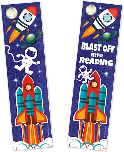 Amazon.com: Astronaut Rocket Ship Bookmarks for Kids - (Bulk Pack of 20 ...