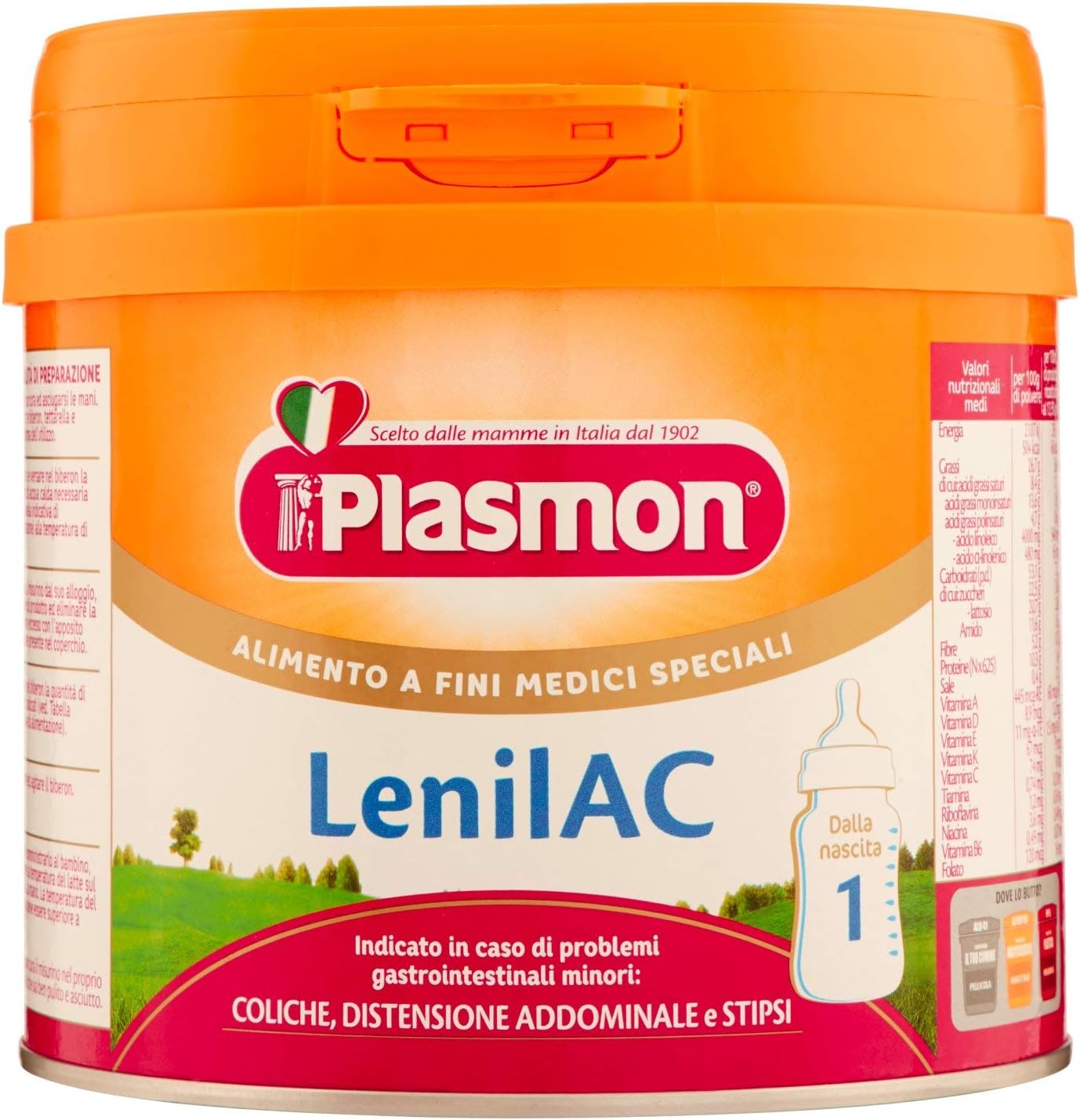Plasmon Latte Polvere Lenilac 1 - 400 gr: Amazon.it: Alimentari e cura ...
