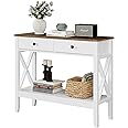 Amazon.com: Lomojo Console Table,Sofa Table 13.8" D x 39.37" W x 31.5 ...