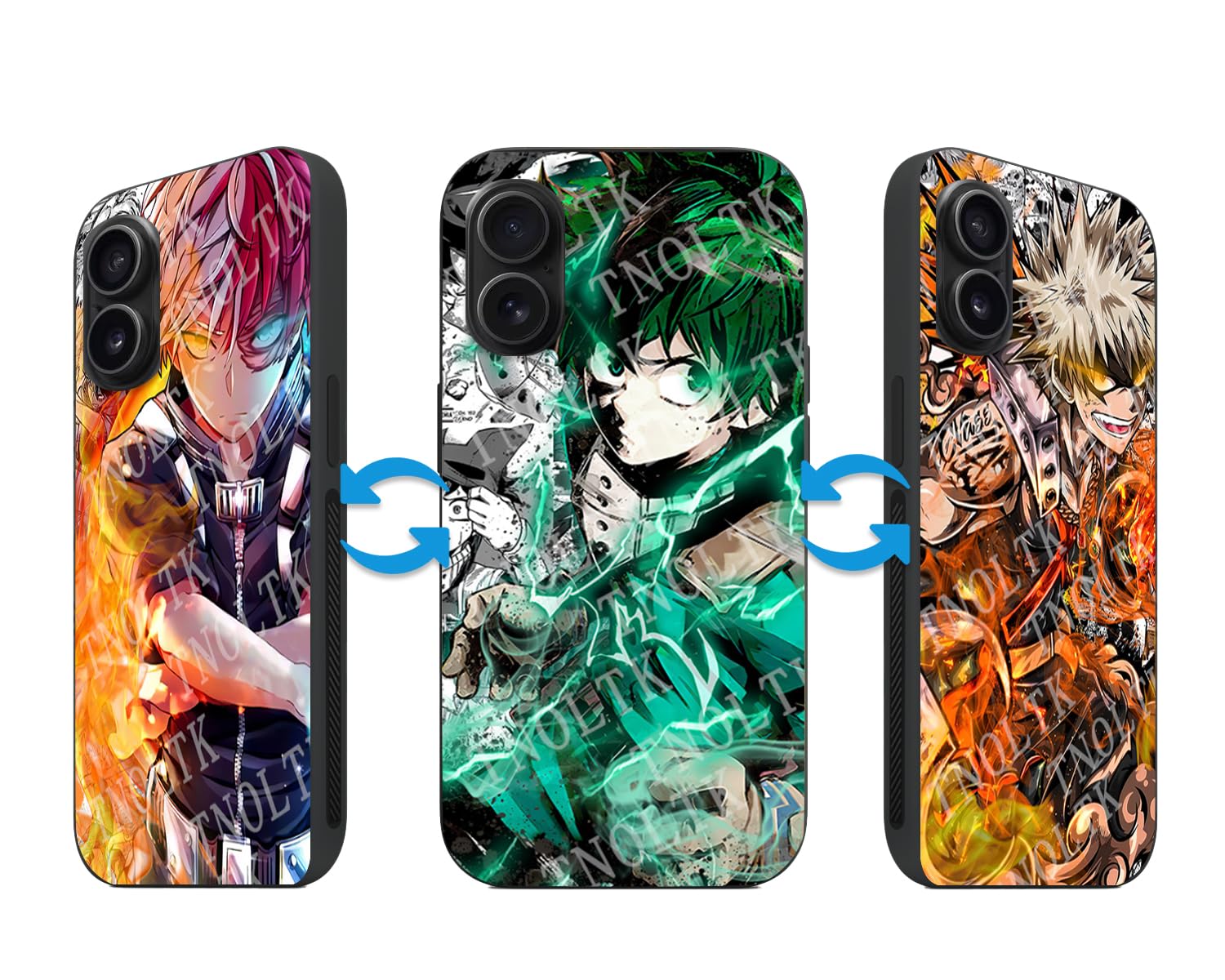 TNOLTK 3D iPh 16 pro max Case Anime Motion Anime Phone Case Shockproof ...