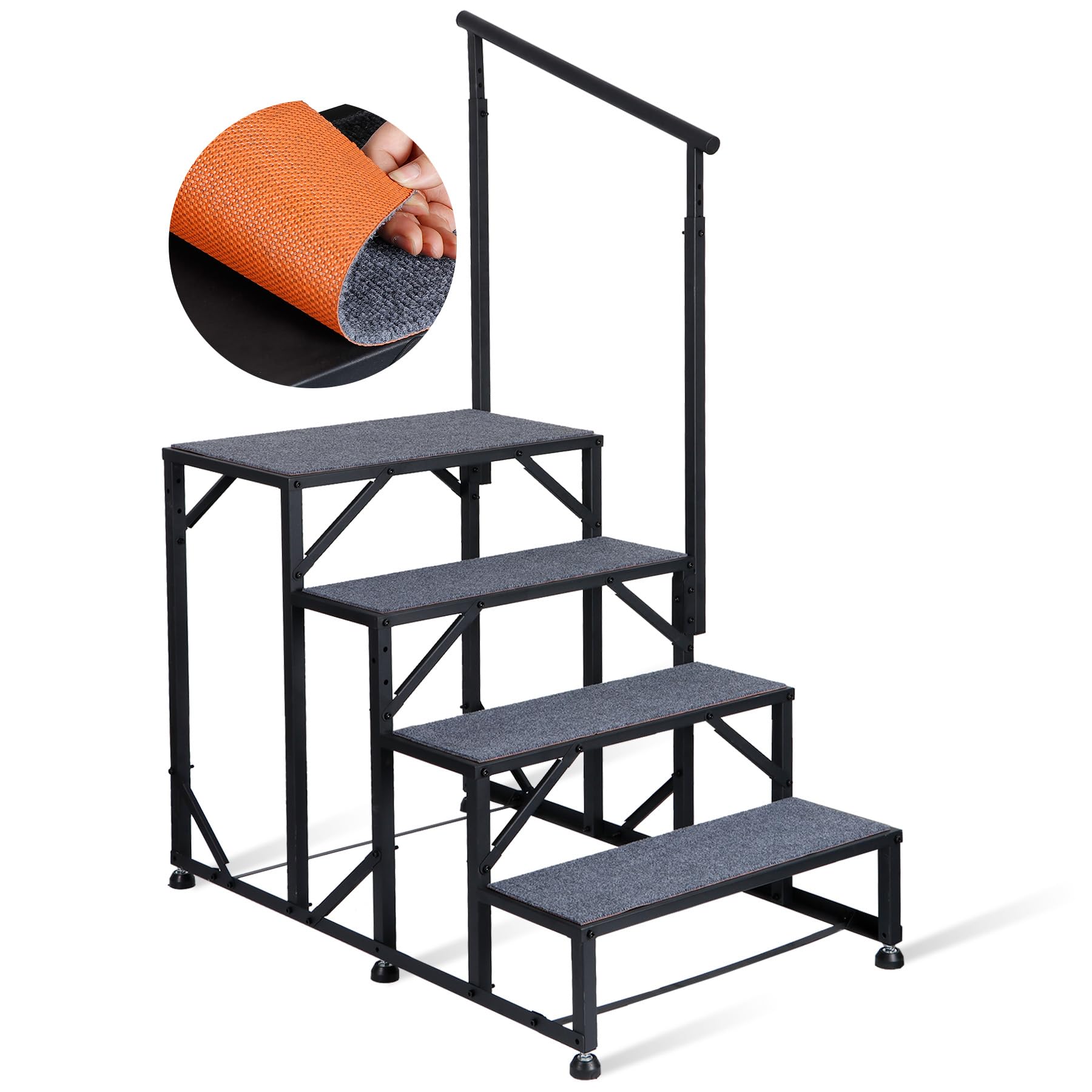 Mua RV Stairs Handrails Ladder w/Step Mat, 4 Step 5th Wheel Stair Hot ...