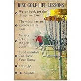 Amazon.com: Disc Golf Knowledge New Vintage Metal Tin Sign Decor for ...