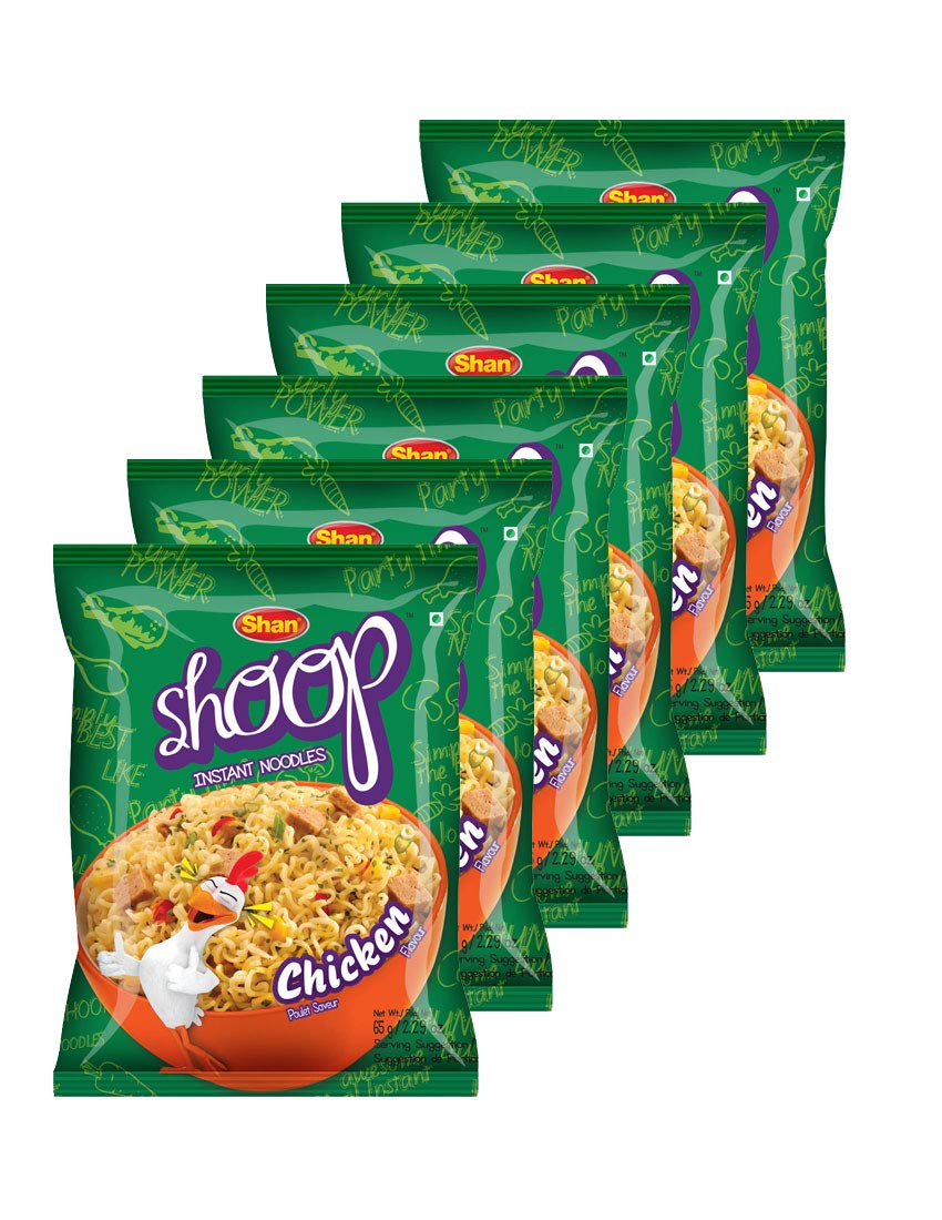Amazon.com : Shan Shoop Chicken Flavor Noodles - 65g - (Pack of 6 ...