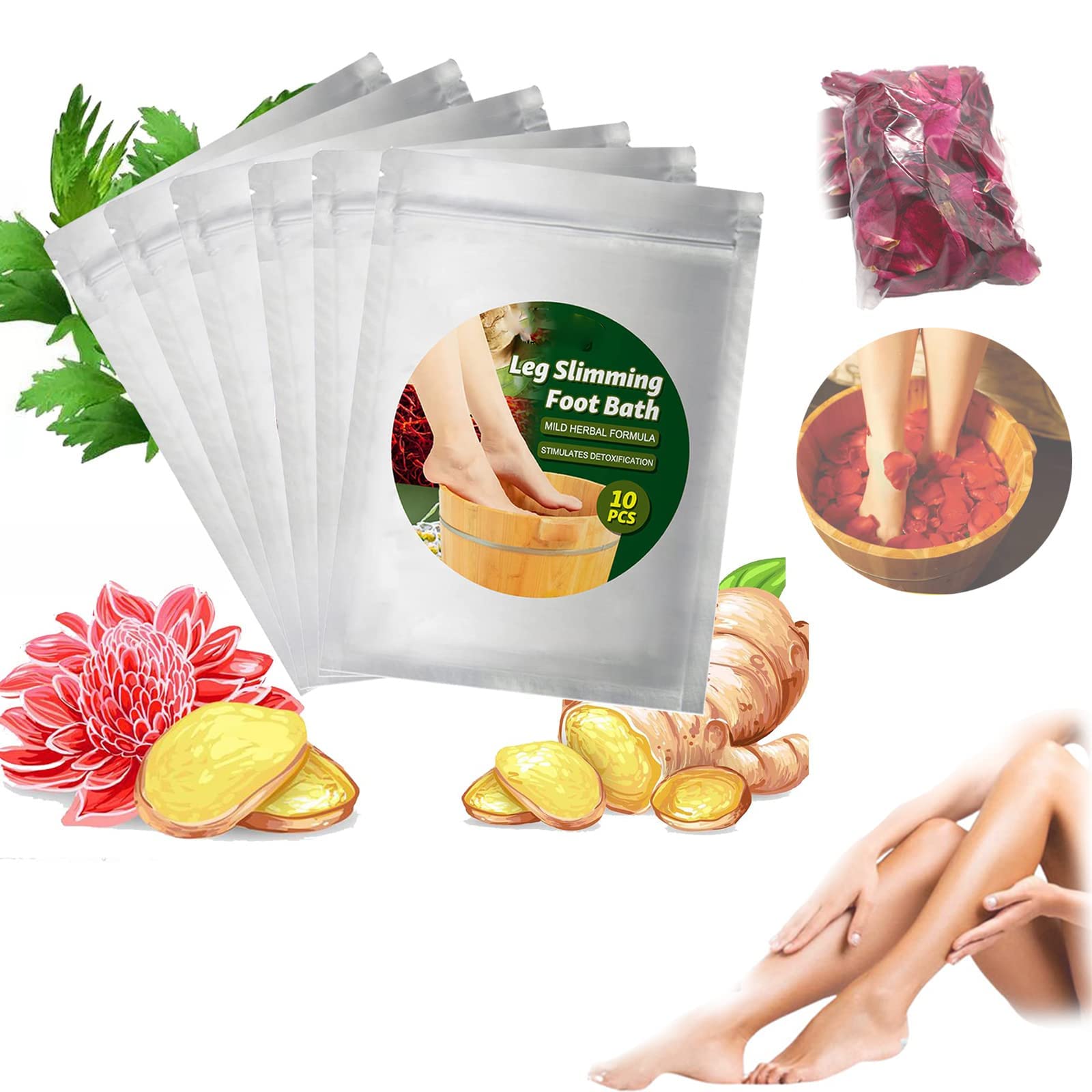 Mua Lympatic Drainage Ginger Foot Soak, Natural Mugwort Herb Foot Soak ...