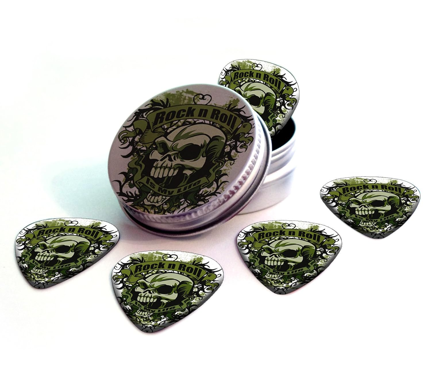 Amazon.com: Rock N Roll is My Life Premium Guitar Picks x 5 With Tin ...